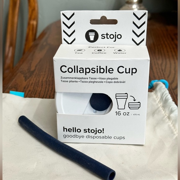 Stojo | Dining | Stojo Collapsible Cup 6 Oz Wstraw Nwt | Poshmark